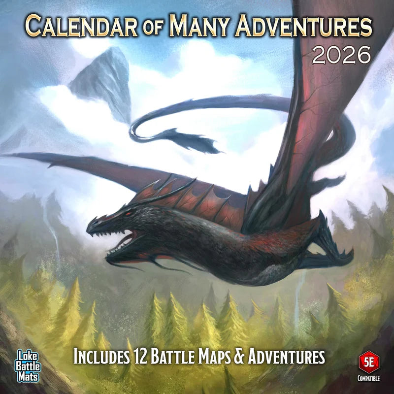 RPG Loke Calendar: Calendar of Many Adventures 2026 – Dragon's Den Games