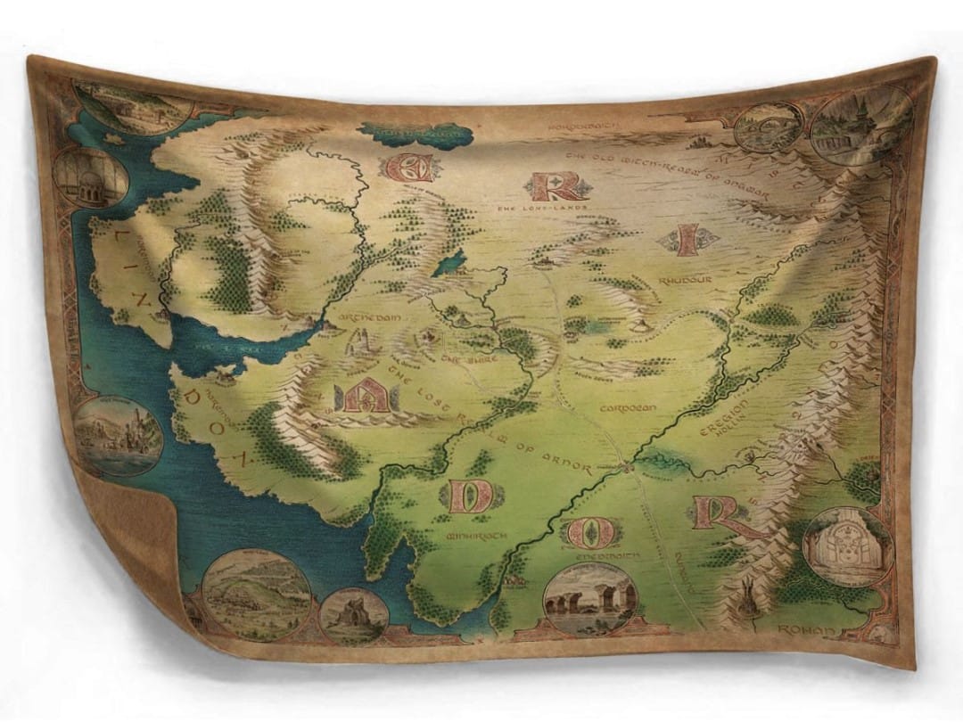 The Lord of the Rings Roleplaying Game: Eriador Cloth Map – Dragon's ...